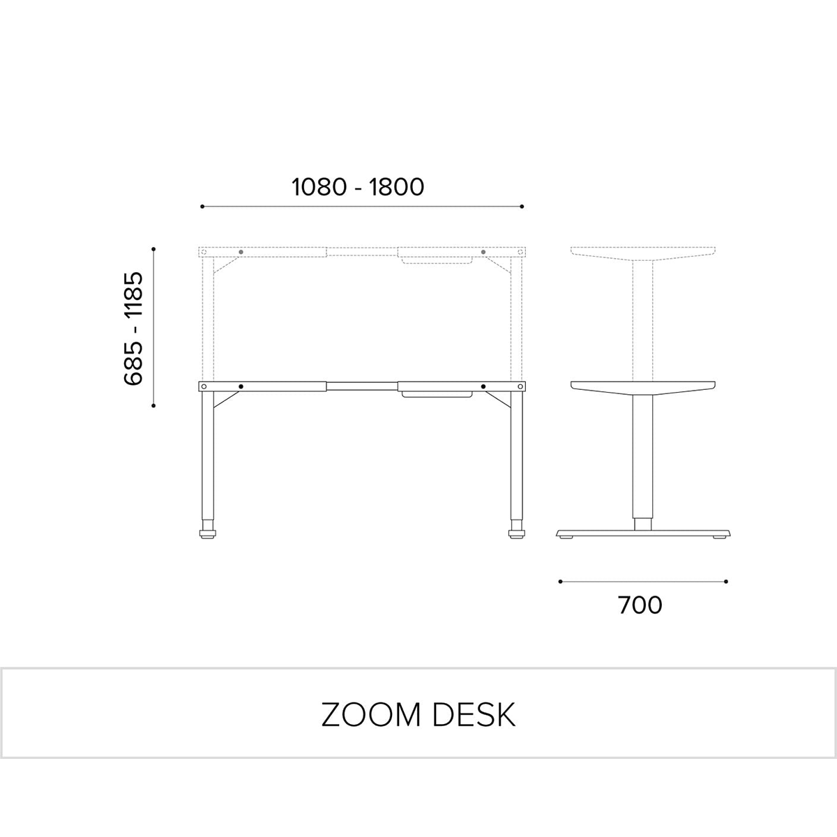 Zoom Desk 1800x800 - Healthy Workstations