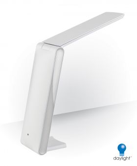 Folding LED Daylight Desk Lamp - white - Healthy Workstations